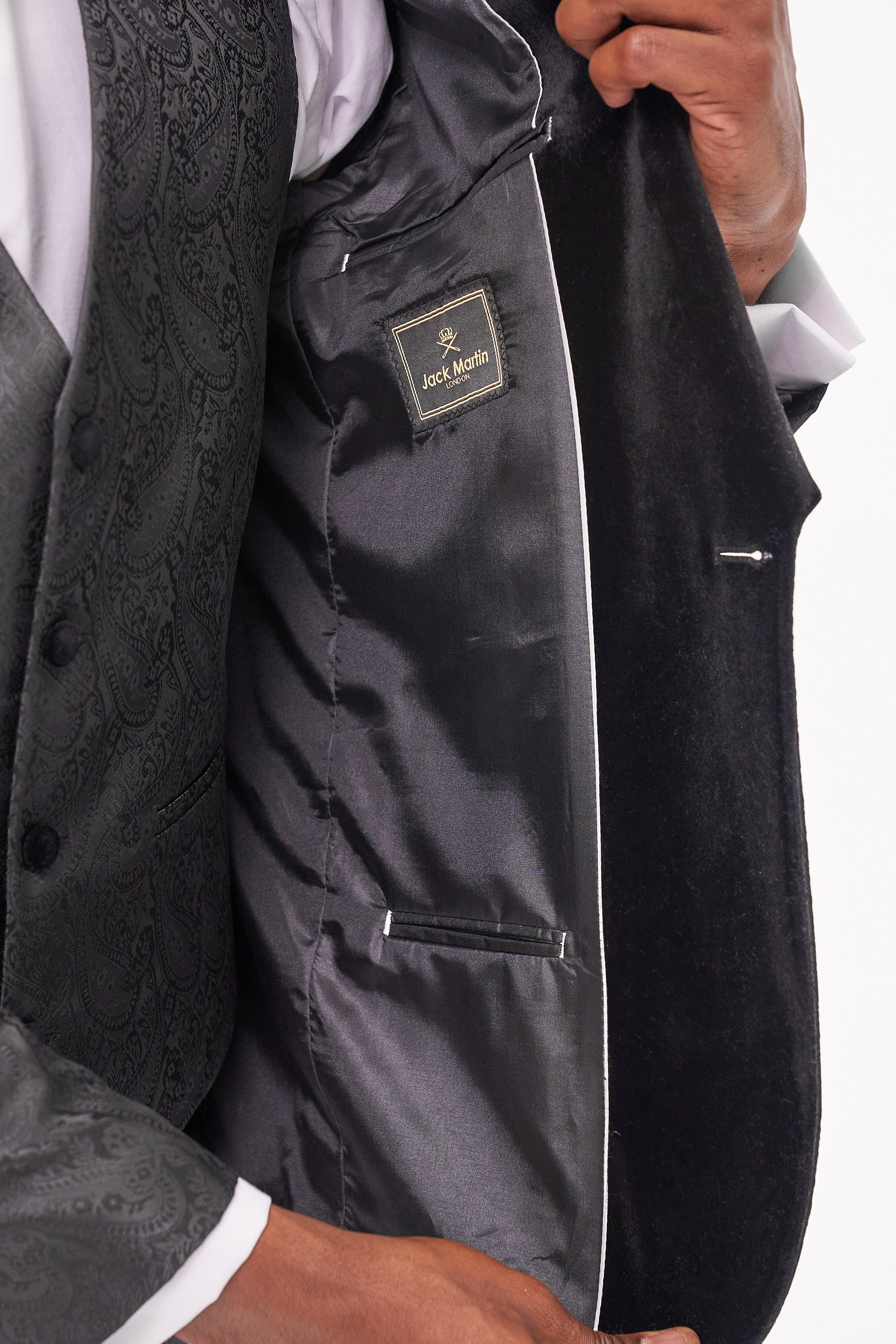 PAISLEY - Black Velvet Dinner & Tuxedo Jacket | Jack Martin